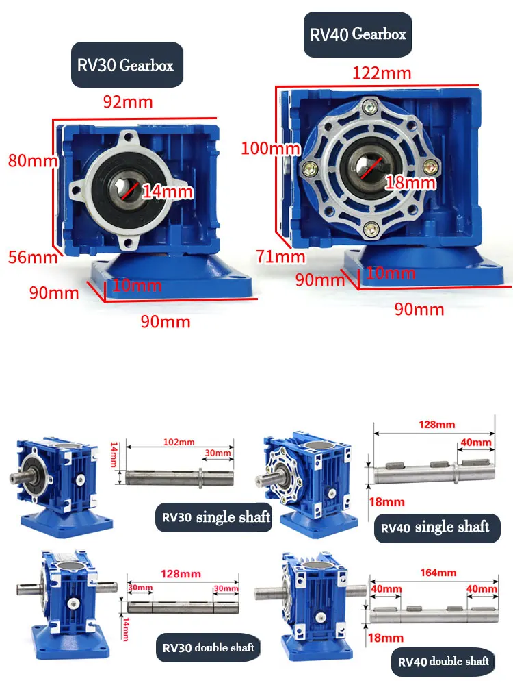 NMRV 12V 24V DC Motor Worm Gearbox - High Efficiency Motors