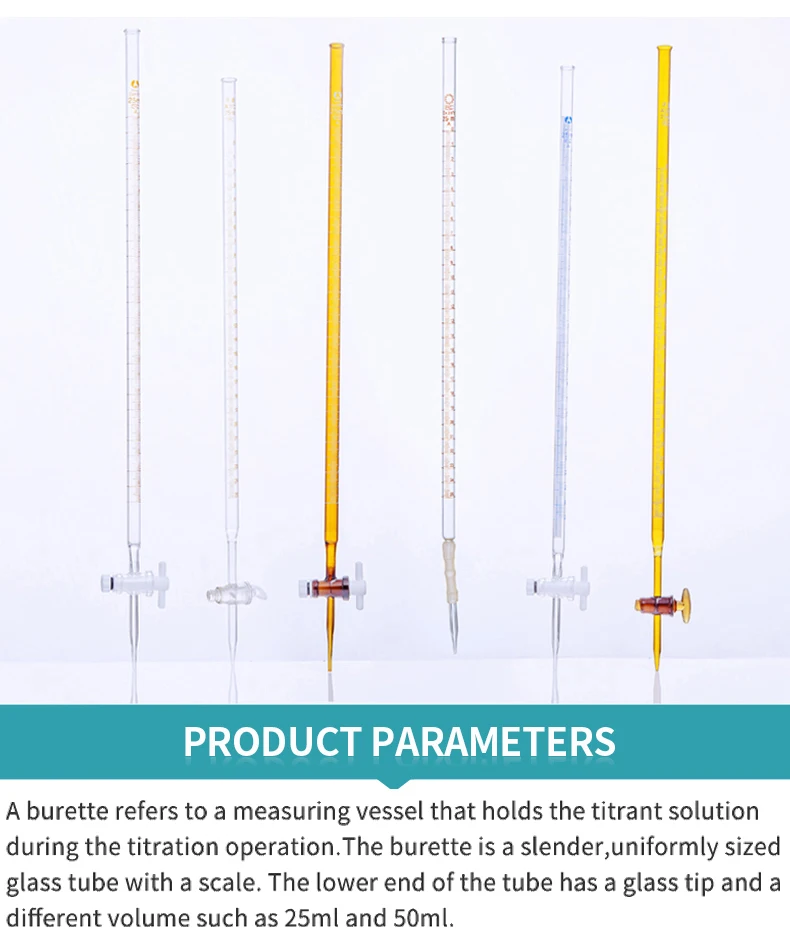 Lab Glassware - Precision Burettes for Chemical Analysis