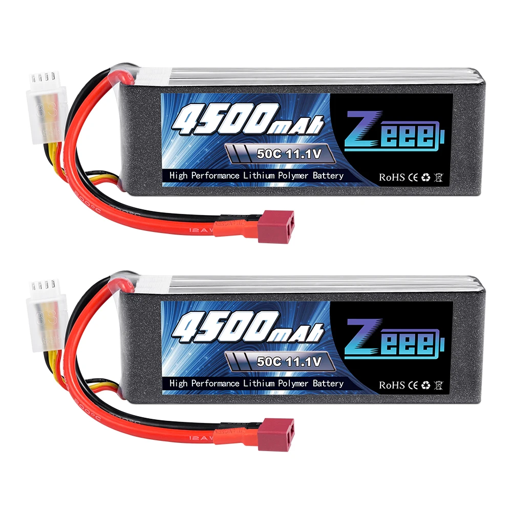 Zeee-batterie Li-po 3s 4500mah,50c,Souple,Avec Connecteur Deans,Pour ...
