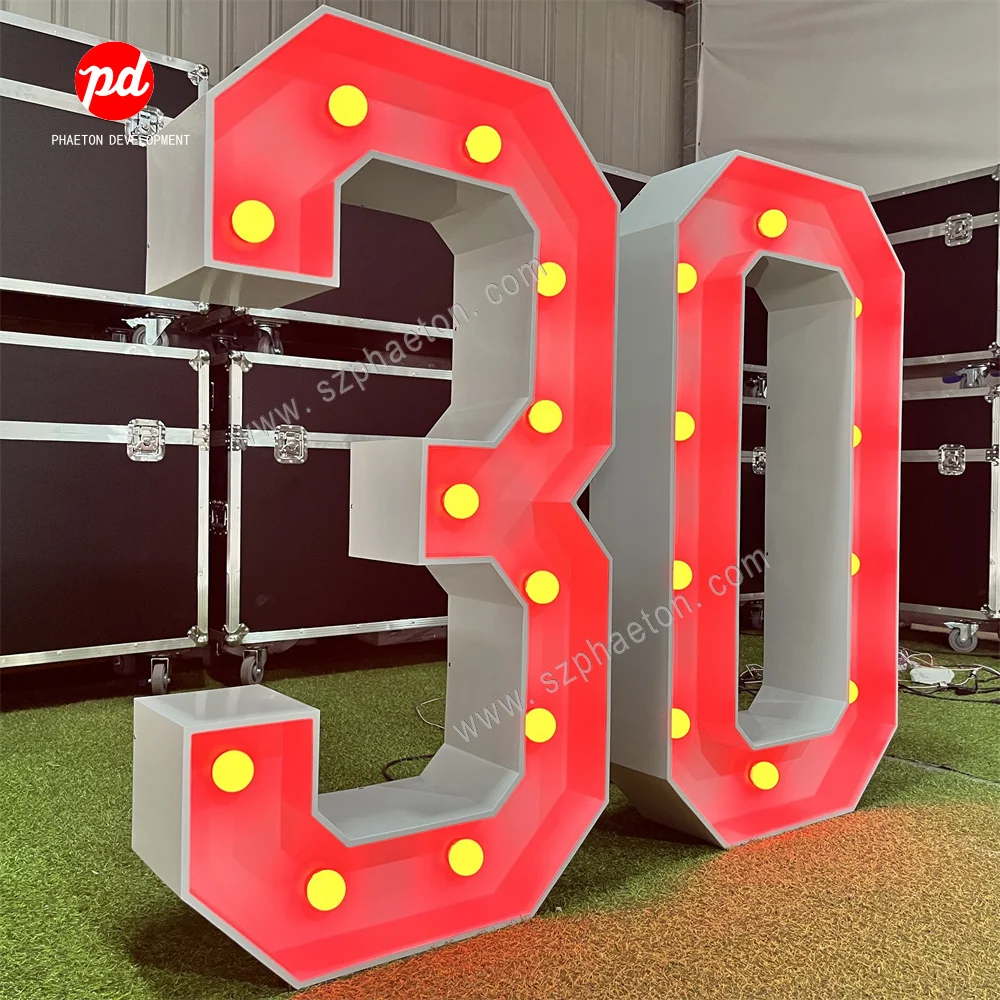 Giant LED Light up Numbers for 70th & 75th Birthday Party Decorations