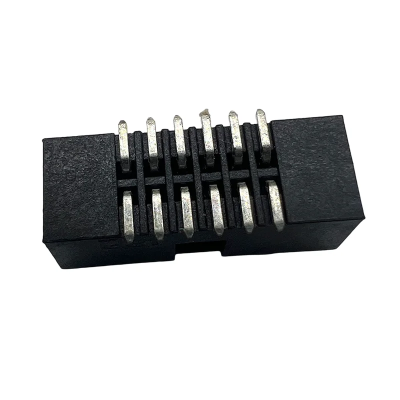 PBT Right Angle SMT Shrouded IDC Box Header Connector Box Header 2.54m ...