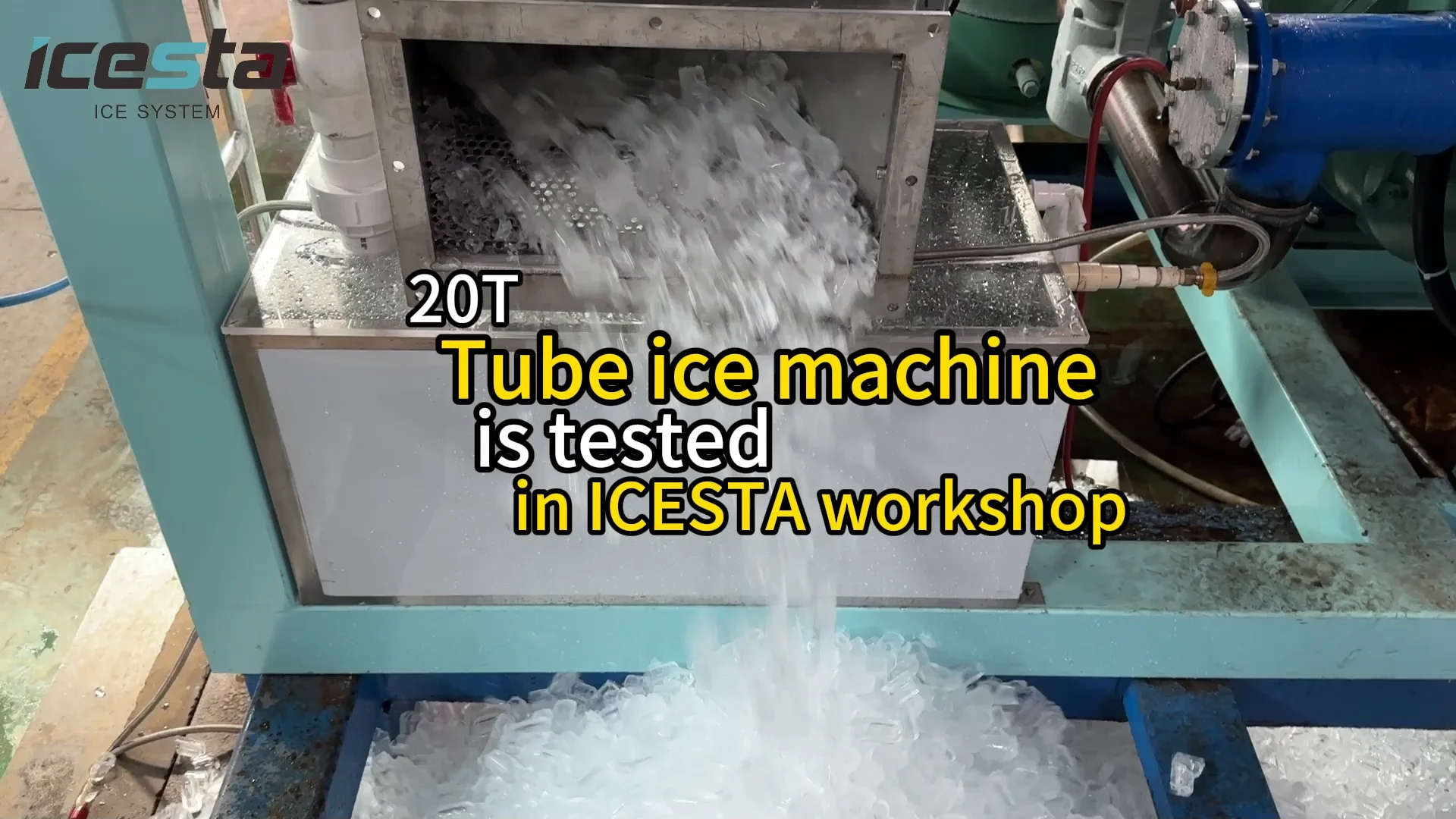 Icesta Automatic Edible Solid Cube Ice Tube Long Service Life 20 Ton ...