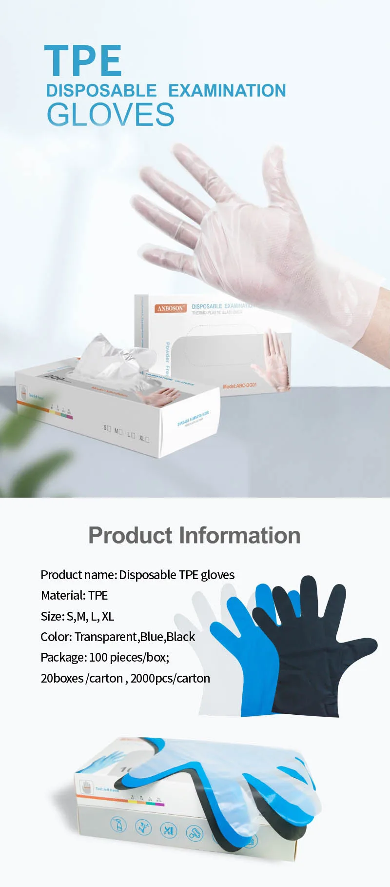 Disposable TPE Hybrid Gloves - Versatile and Cost-effective