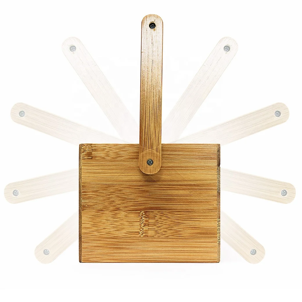 Multi-purpose Bamboo Desk Organizer Divided Basket Organizer Caddy ...