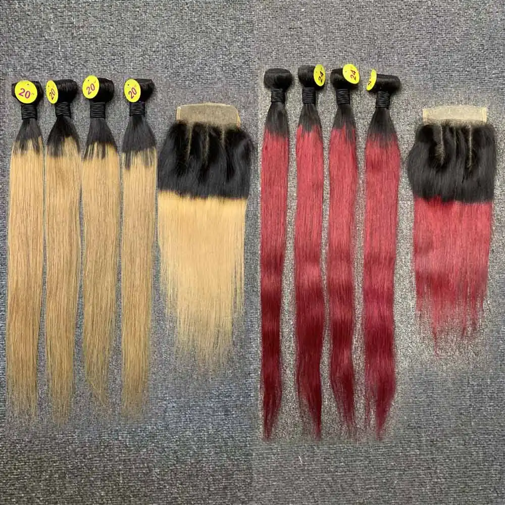 4+1 Packet Human Hair Meche Humain Bresilienne Curly Cuticle Aligned ...