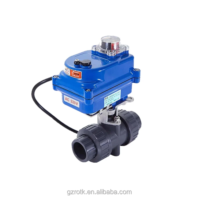 2 Way Plastic Valves 12v 24v Dc 24v 110v 220v Ac Electric Actuator 1/2 ...