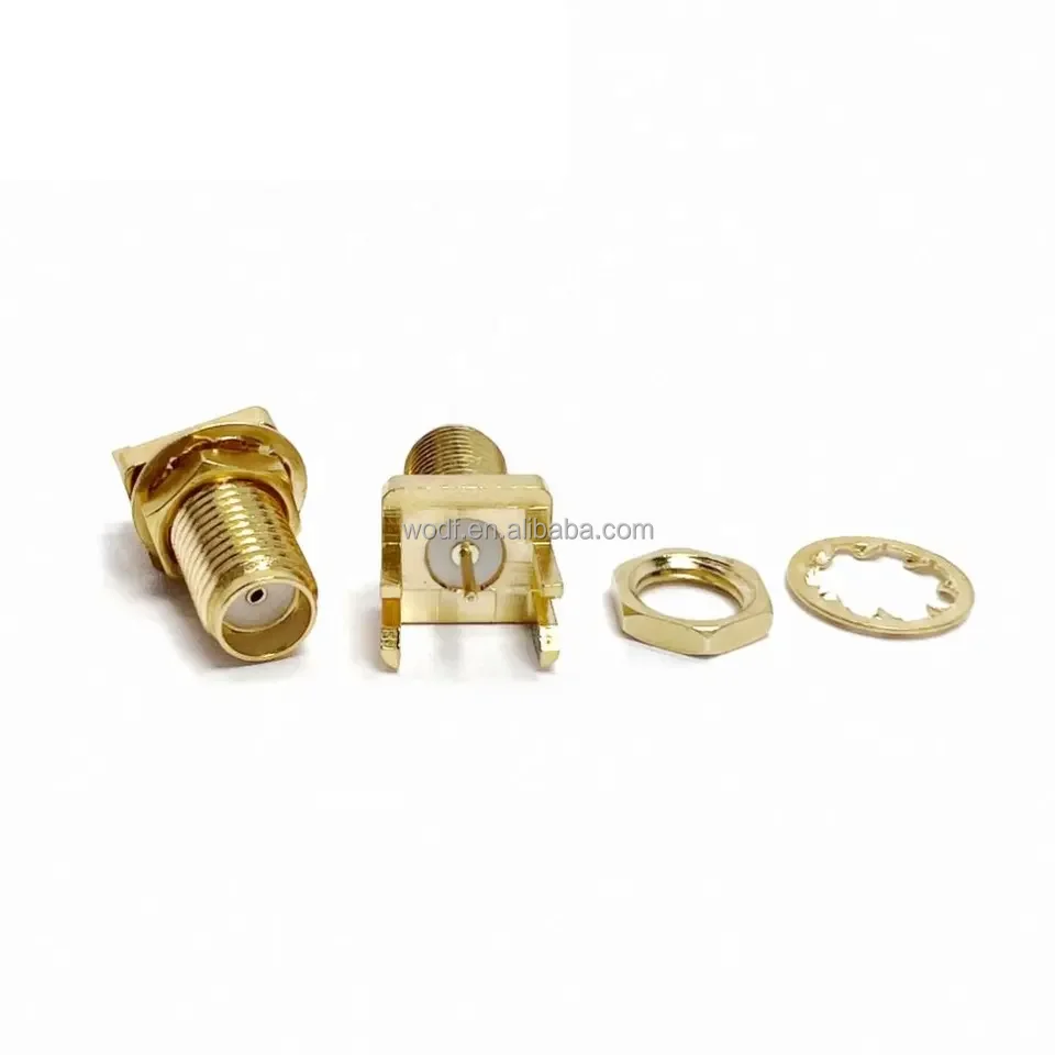 SMA Female Jack Bulkhead Type Straight RF Coaxial Coax Connector for ...
