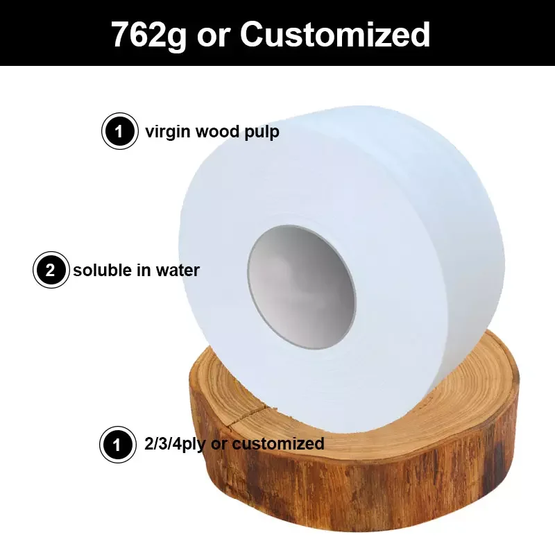 Wholesale Jumbo Roll Toilet Paper Tissue Big Roll With Individual ...