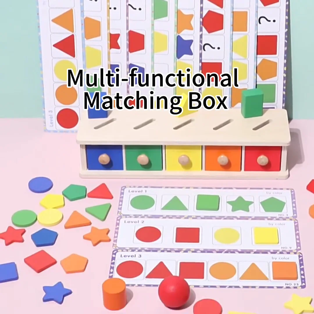 New Children Early Educational Montessori 4 In 1 Sensory Toy Color ...