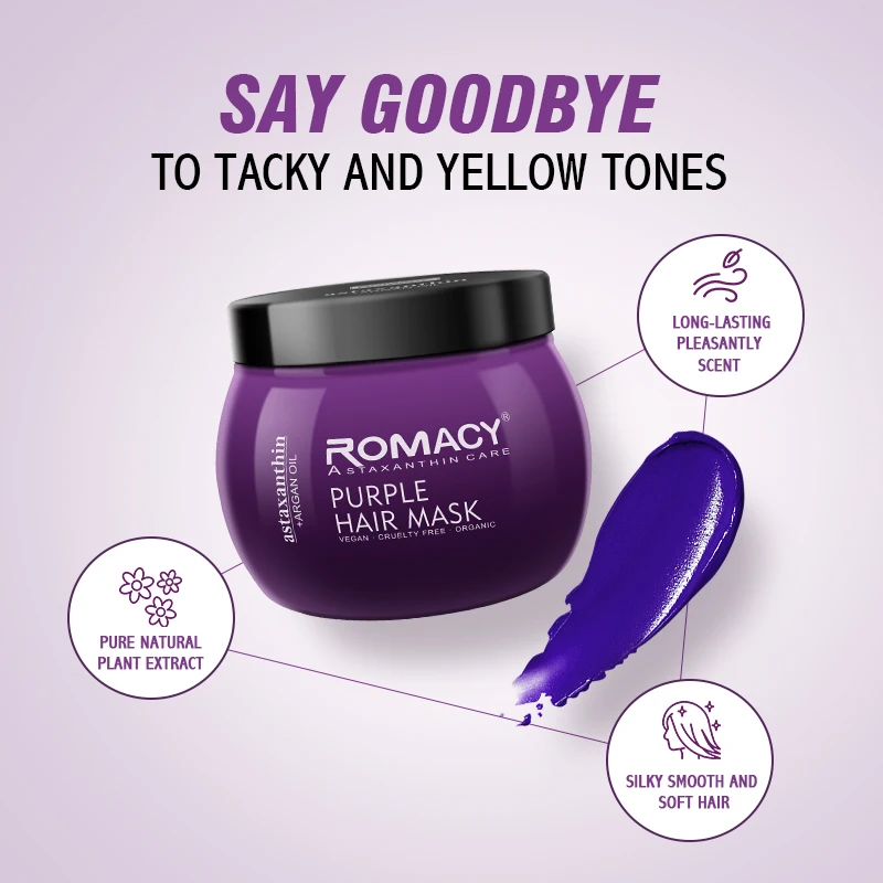 Romacy Professional Hair Care Treatment Mask Anti Brass No Yellow ...