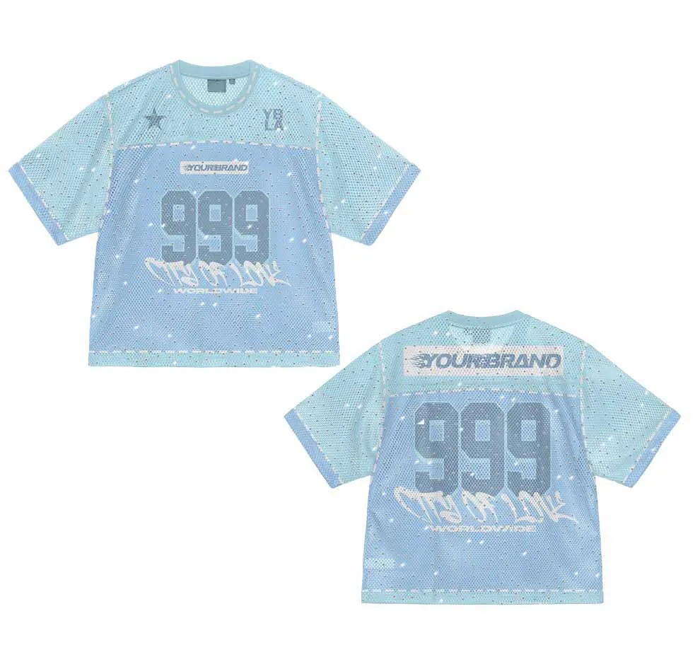 Custom Men Oversized Cropped Sublimation Retro Soccer Jersey Boxy Mesh ...