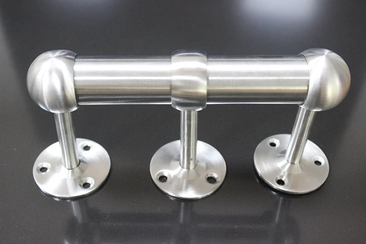 Stainless Steel Wardrobe Pipe Lever Ceiling-Mount Support