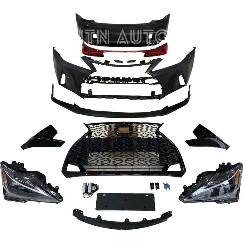 Upgrade To 2021 Facelift Bodykit Grille Bumper Set For Lexus 2006-2012 Is250 Is300 Is350 Is Body ...