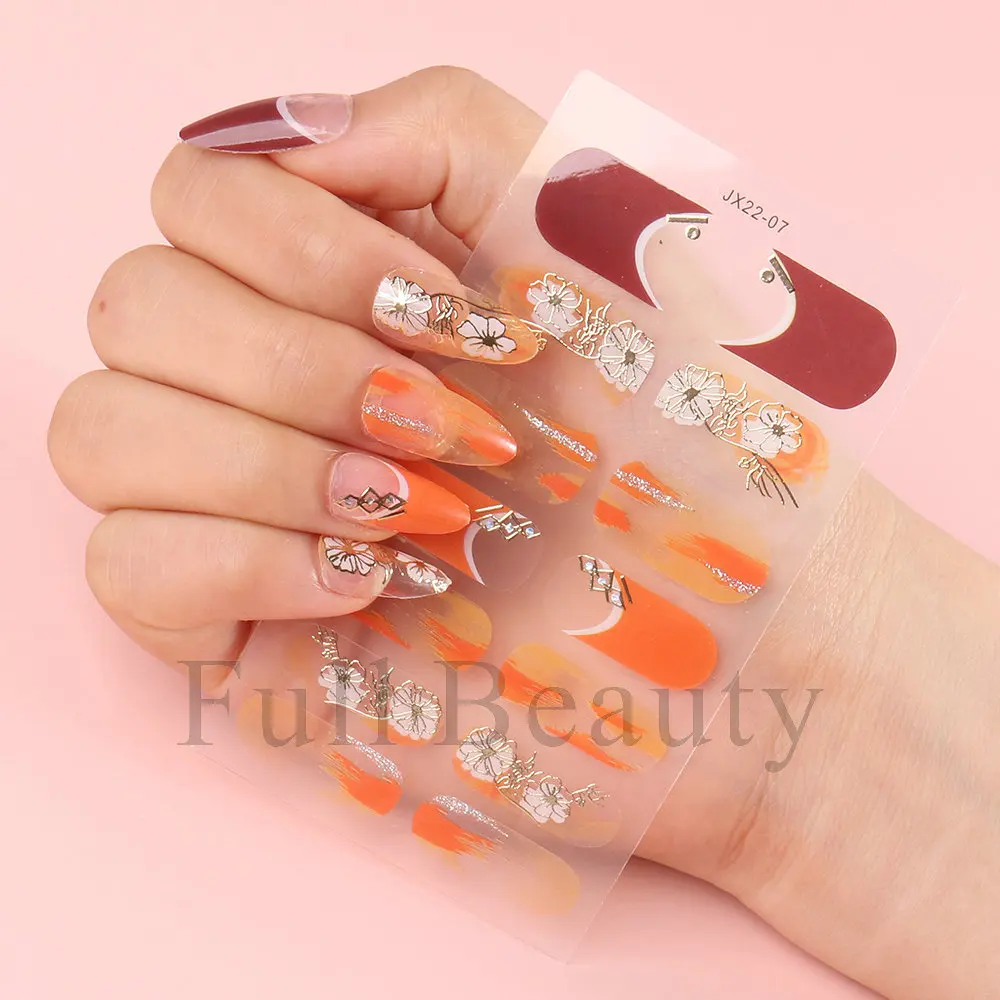 Diy Gel Polish Nail Sticker Decal Easy To Use Gel Nail Strip Sticker Uv ...
