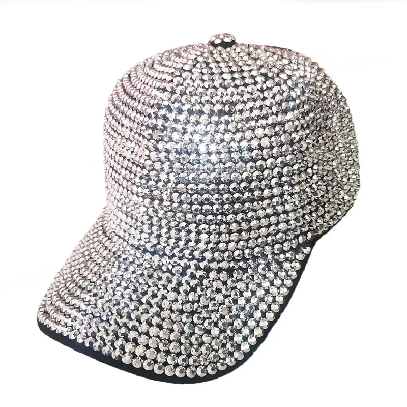Luxury Sequined Rhinestone Pearl Diamonds Baseball Cap