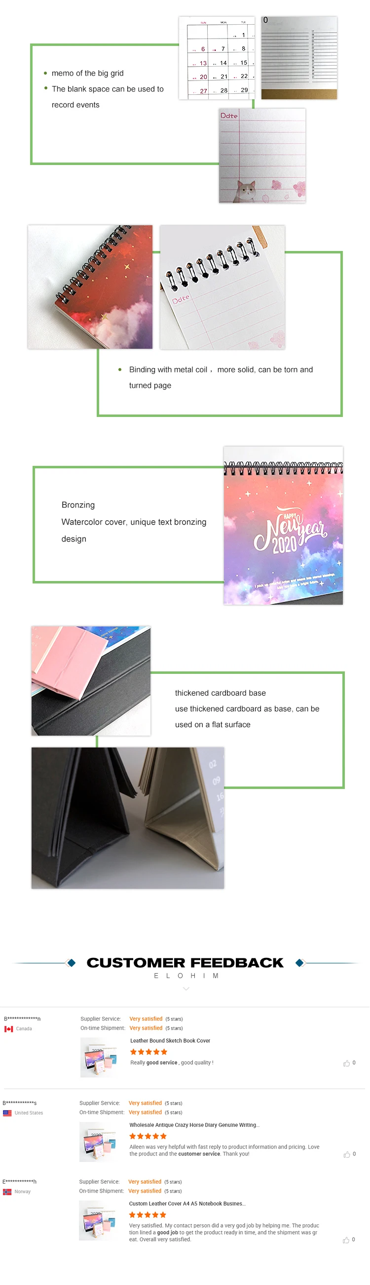 2019 Wooden Desk Calendar with Customized LOGO & Design