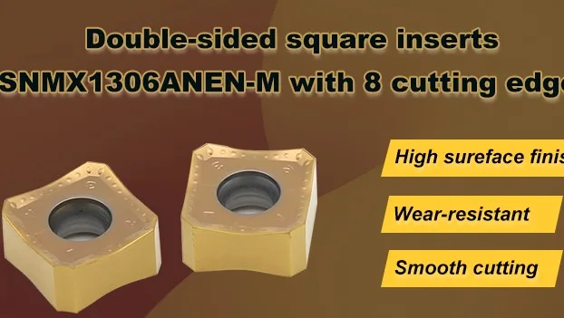 Double-sided Square Insert Snmx1306anen-m With 8 Cutting Edges For 45 ...