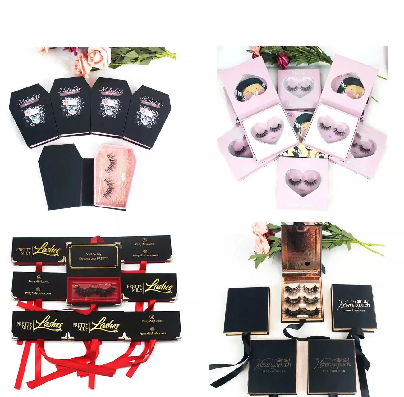 Customized Eyelash Box Packaging,Custom Luxury Empty Paper Packaging ...