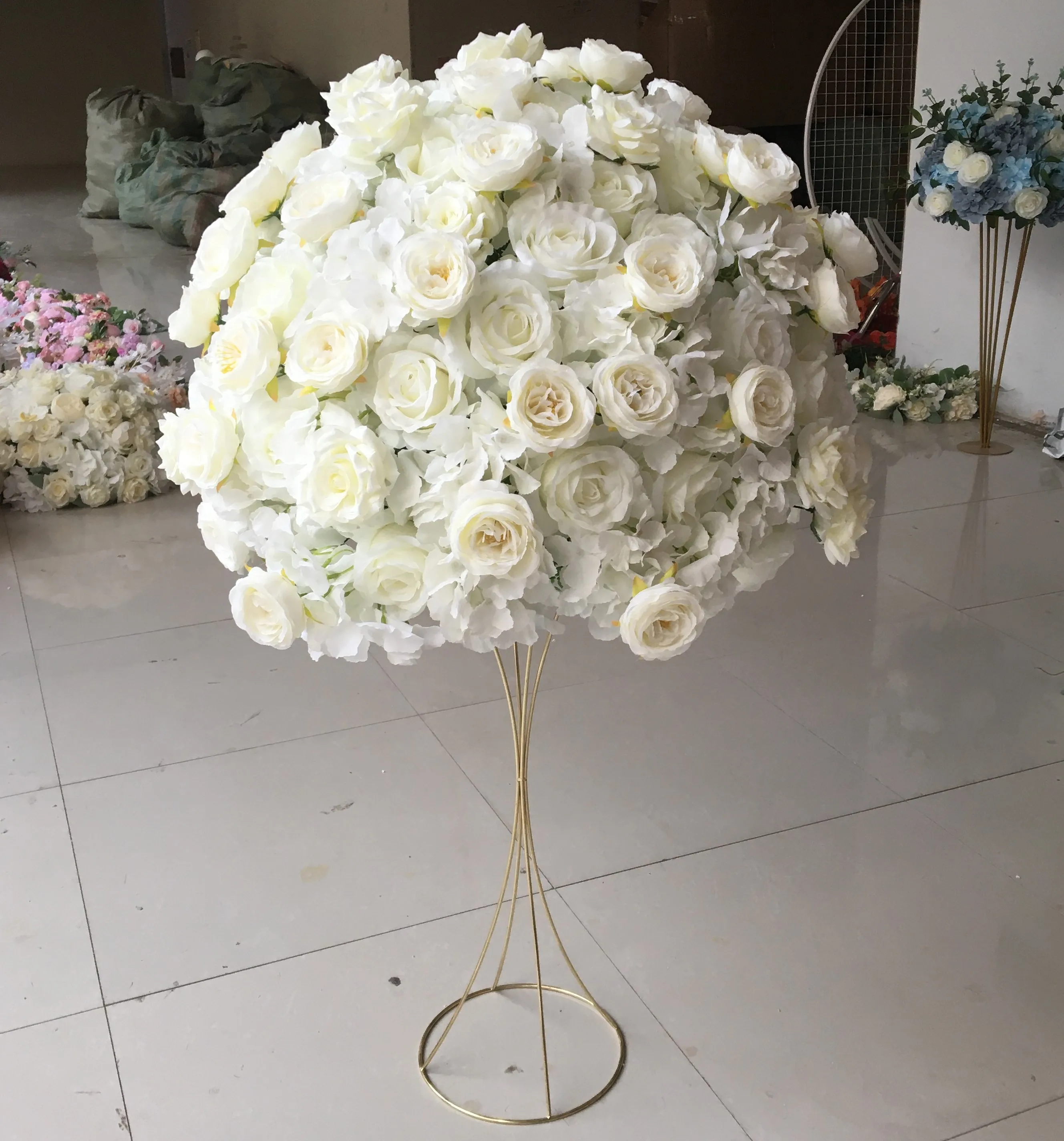 Y-i022 Wedding Props White Flowers Runners Flower Rows Artificial ...