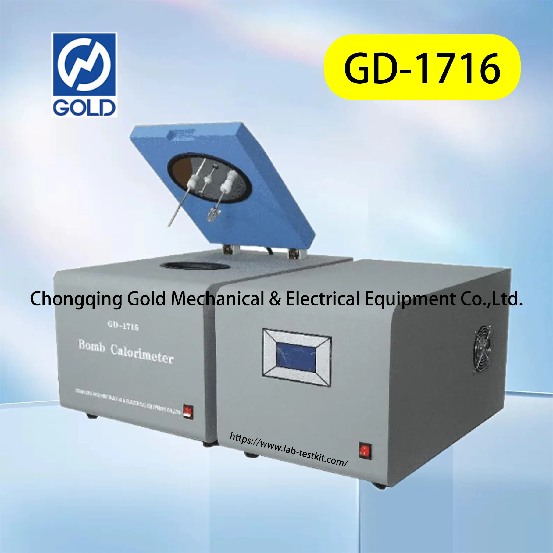 Digital Bomb Calorimeter EN ISO1716 Oxygen Bomb Testing Equipment ISO ...