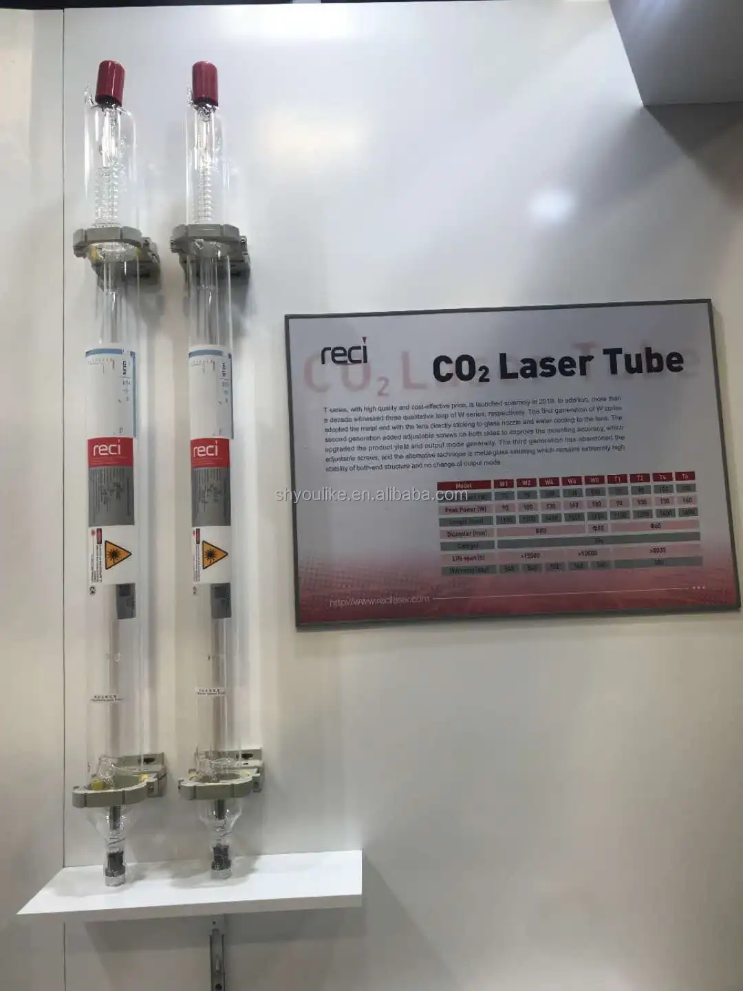 Reci Tube W1 CO2 Laser Tube 80W for Laser Cutting Machines