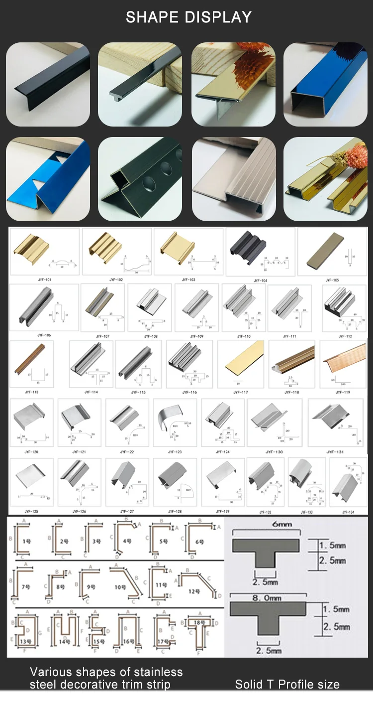 CL0074 Stainless Steel L Shape Brushed Hairline Bronze Tile Trim Metal ...