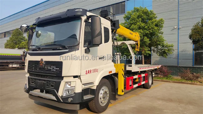Hot sale Sinotruk Howo New LHD RHD 10ton Street Wrecker Flat Bed Tow ...