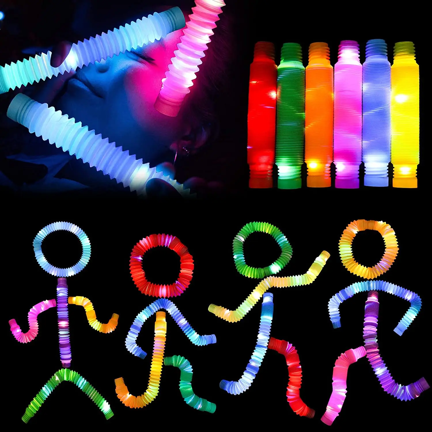 2023 Hot Sell Diy Rainbow Led Pop Tube Anti-pressure Wholesale Pop Up ...
