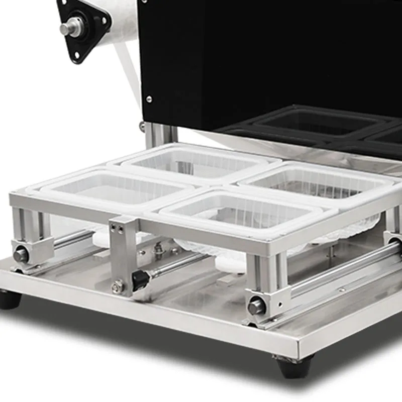 Tabletop MAP Plastic Tray Sealing Machine Gas Flush Fresh Food Modified ...