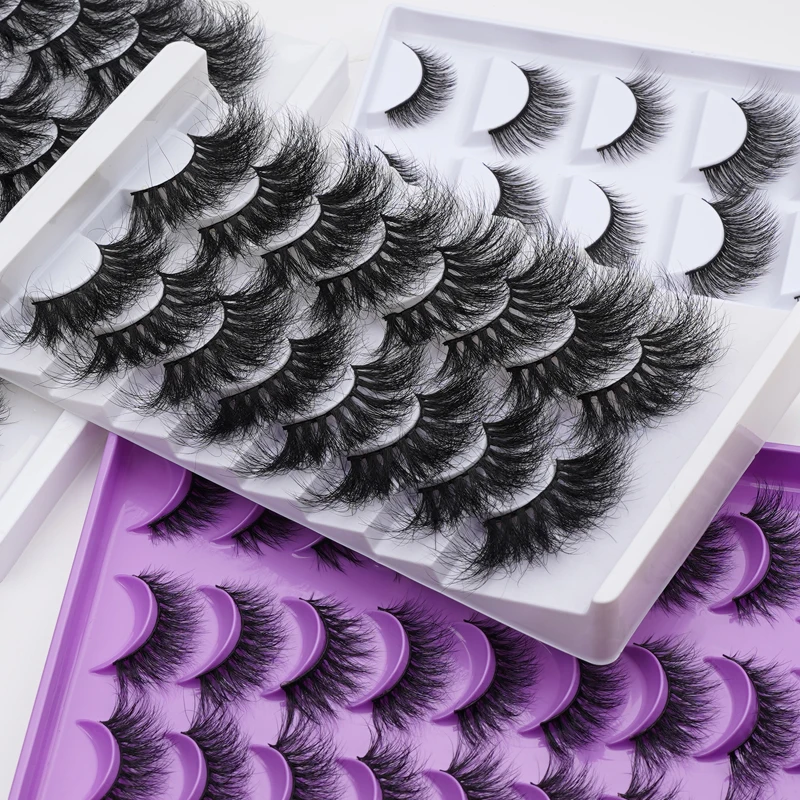 Natural Color Real Mink Lashes Fluffy Luxury Eyelashes Wholesale ...