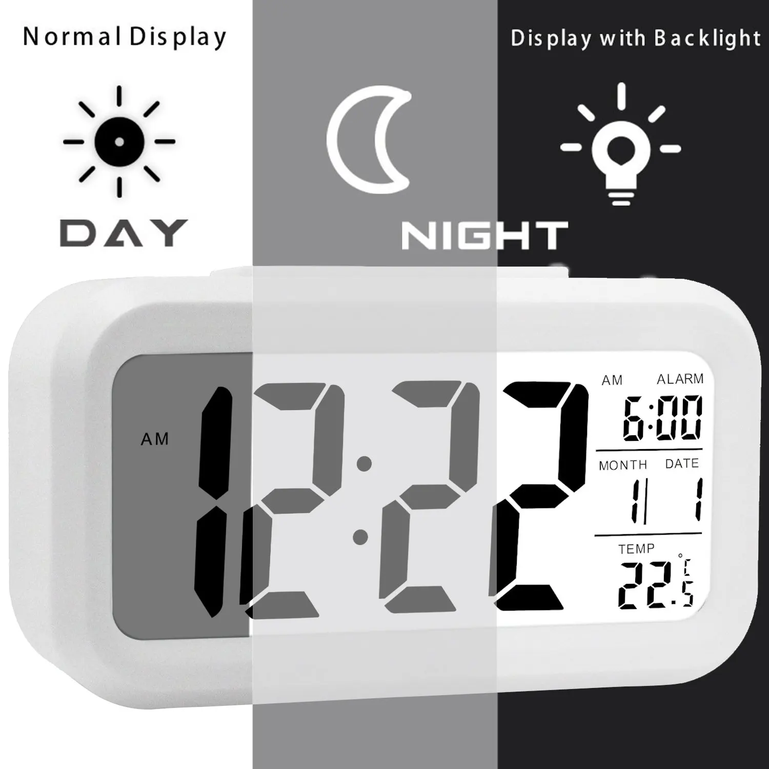 LEXiBOOK Polar Bear Digital Alarm Clock For Kids With