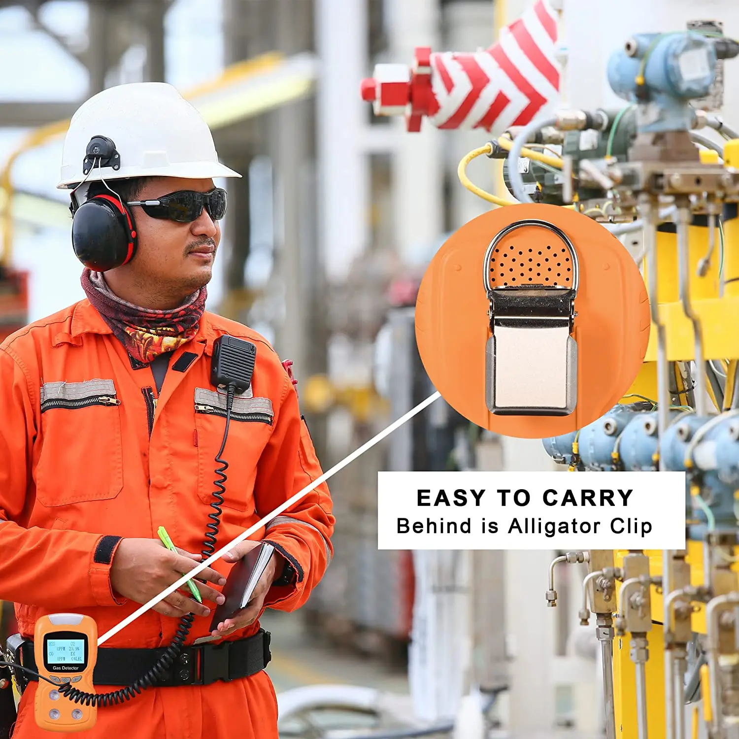 4-in-1 Gas Detector with LCD Display and Rechargeable Battery