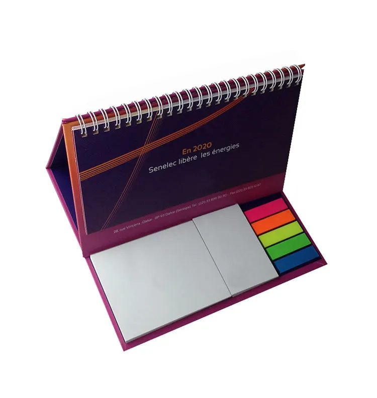 Custom Office Desk Calendar Print with Sticky Note Pad