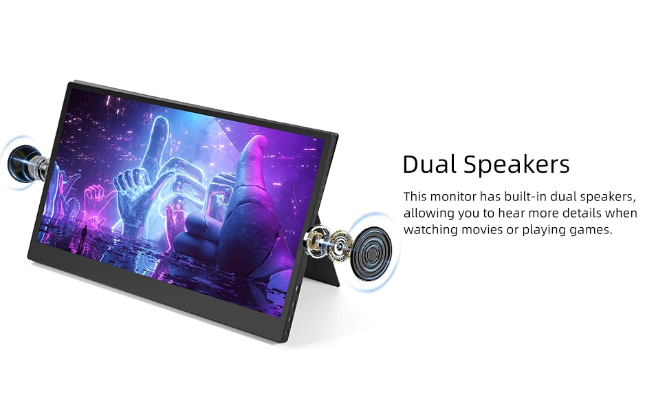 JSCSM 15.6 Inch Portable Gaming Monitor - Ultra-Thin Touch Screen with ...