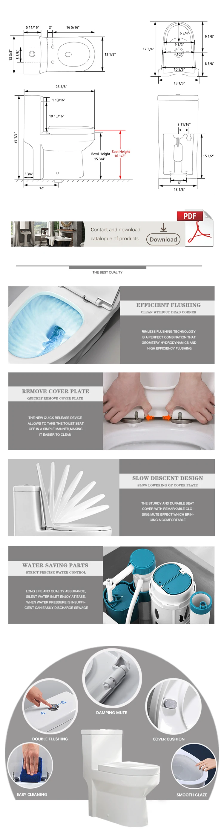 Custom Toilette Lavatory Palikuran Tualete Siphon Flushing 1 Piece ...