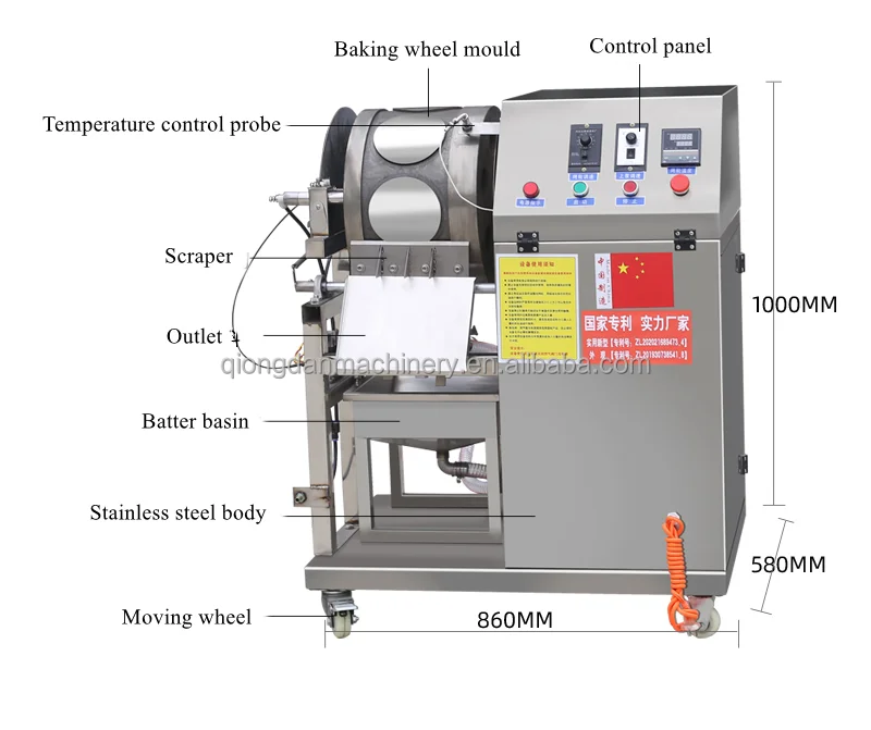 Mesin Kulit Samosa Automatic Rice Pancake Lumpia Pastry Injera Spring ...