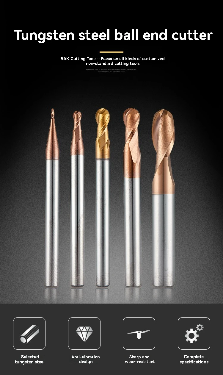 Factory Supply Cnc Cutting Tool 4 Flutes Square Endmill Carbide Cutter ...