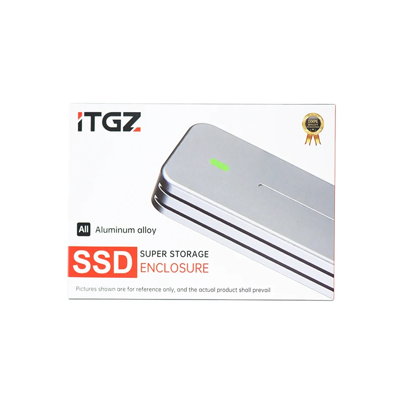 Itgz Portable Small Size Aluminum Case Hard Disk Ssd M.2 M. 2 Nvme Pcie M.2 Ssd 10gbps 2tb - Buy ...