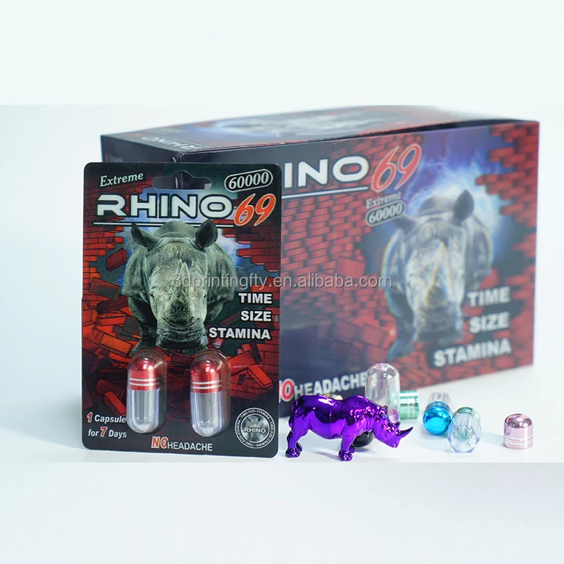 Factory Rhino Single Capsule Card Pill Penis Enlargement Male Sexual ...