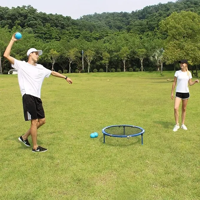 Fully Foldable Outdoor Game Set,Includes 3 Balls,Drawstring Bag ...