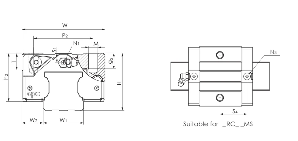 Original Taiwan Cpc Linear Guide Rail Block Arc55 Ar55ml Arc55ml - Buy Cpc Linear Guide Block ...