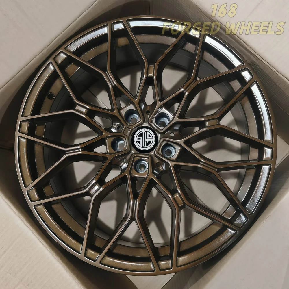 168 Custom 20-inch Multi-spoke Black Aluminum Alloy Wheels with a ...