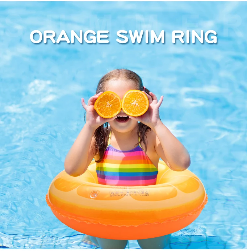 28 Inch Inflatable Swim Tube Ring Fruit Pool Floats Beach Party ...