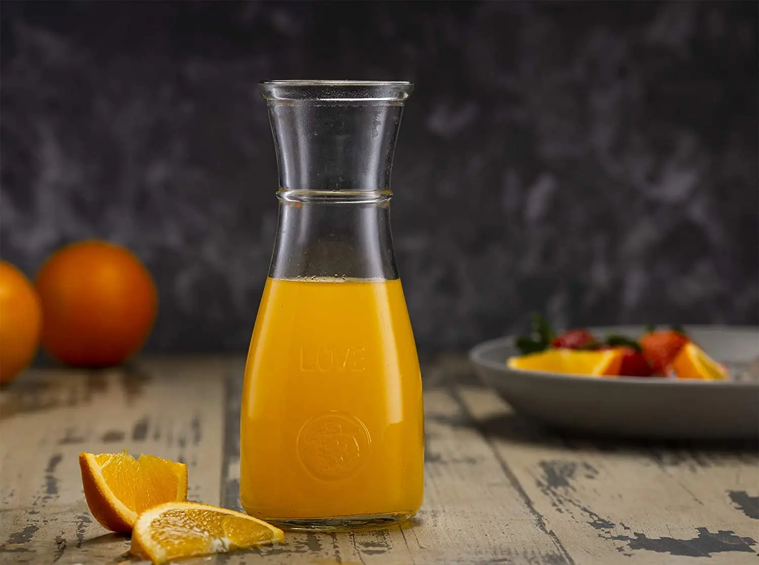 Top Seller Wide Mouth Clear Beverage Bottle Large Water Carafes Pitcher ...