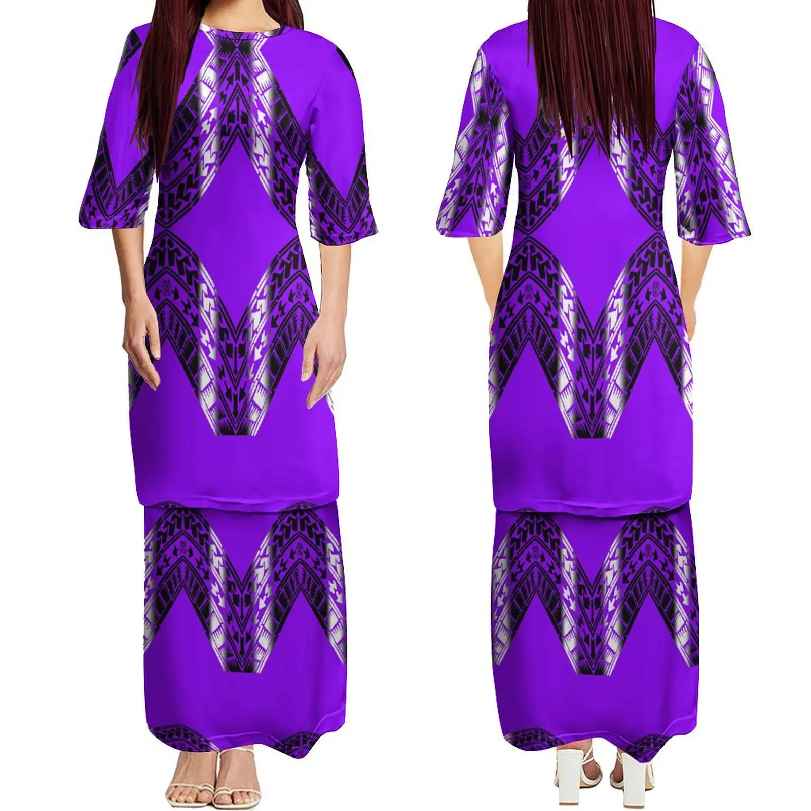 Shop Our Retro Style Custom Polynesian Puletasi Samoan Set Dress