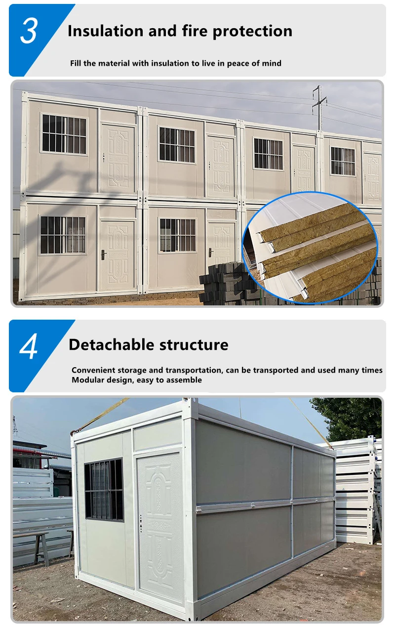 20ft 40ft Steel Structure Folding Prefabricated Modular Residential ...