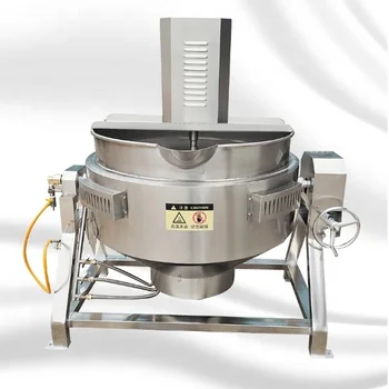 Gas Heated Jacketed Pot Mixing Stirring Double Cooking Jacket Kettle ...
