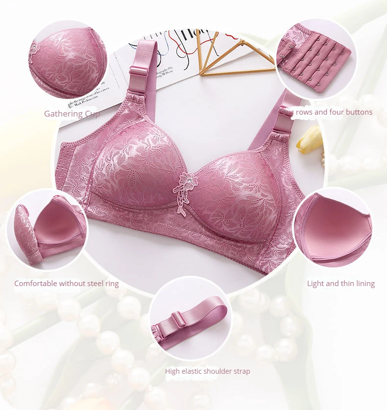 Hot Selling Large Size Women's Bra,Lace Thin Style Without Steel Ring ...