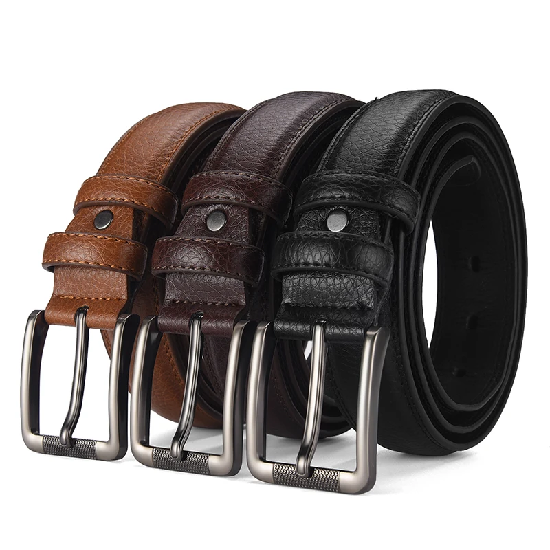 Customized high-quality PU alloy buckle belt men's business belt ...