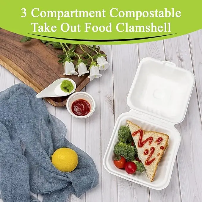 Custom Biodegradable Disposable Fast Food Takeaway Container Embossed ...